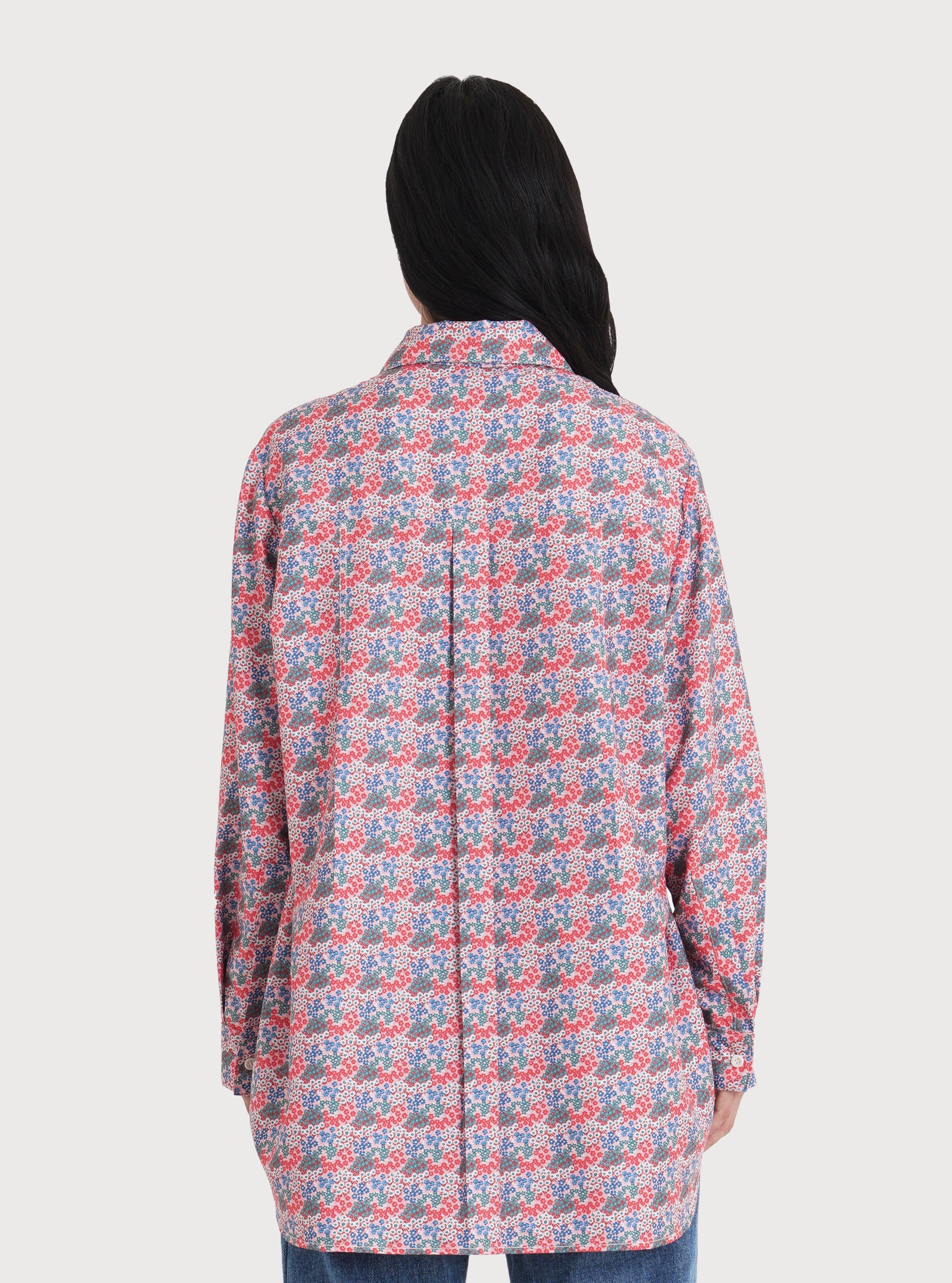 Pleated Bouquet Shirt - pink