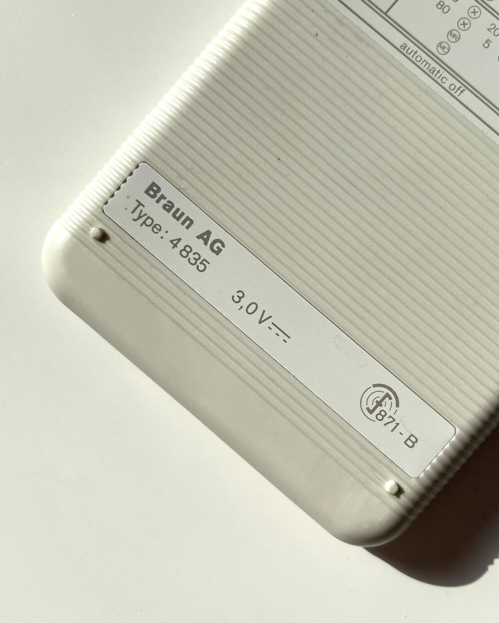 BRAUN Pocket Calculator 4835 ET55 / White