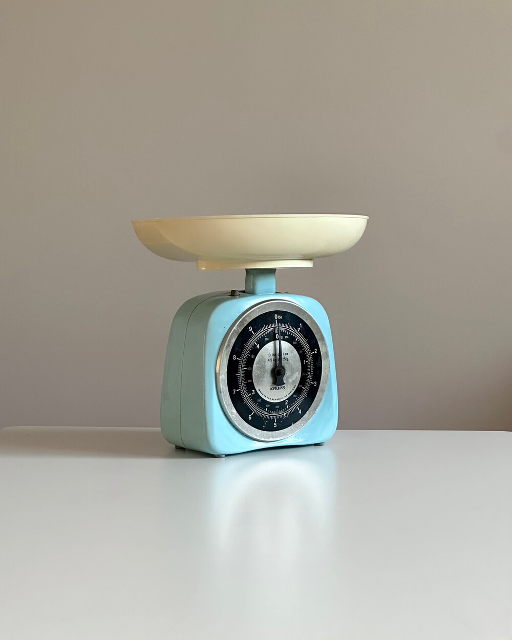 60s KRUPS Blue Kitchen Scale