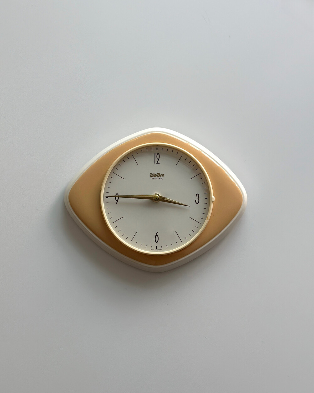70s WEBRO Rhombus Ceramic Wall Clock