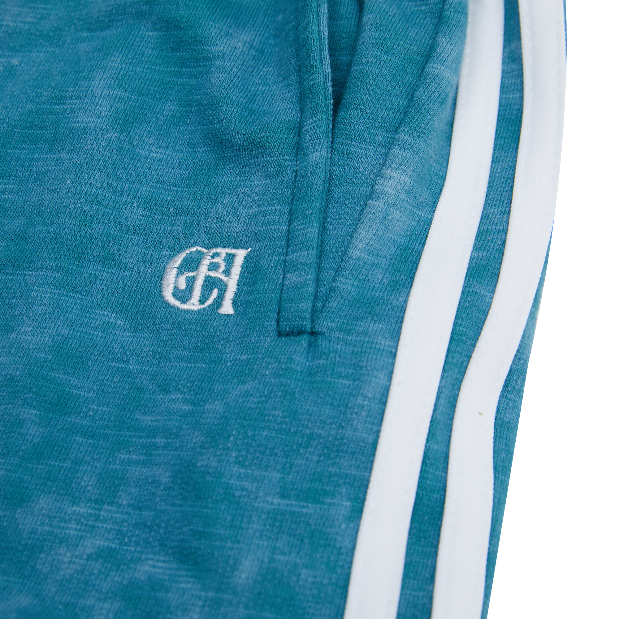 Stone Washed Line Sweatpants Green