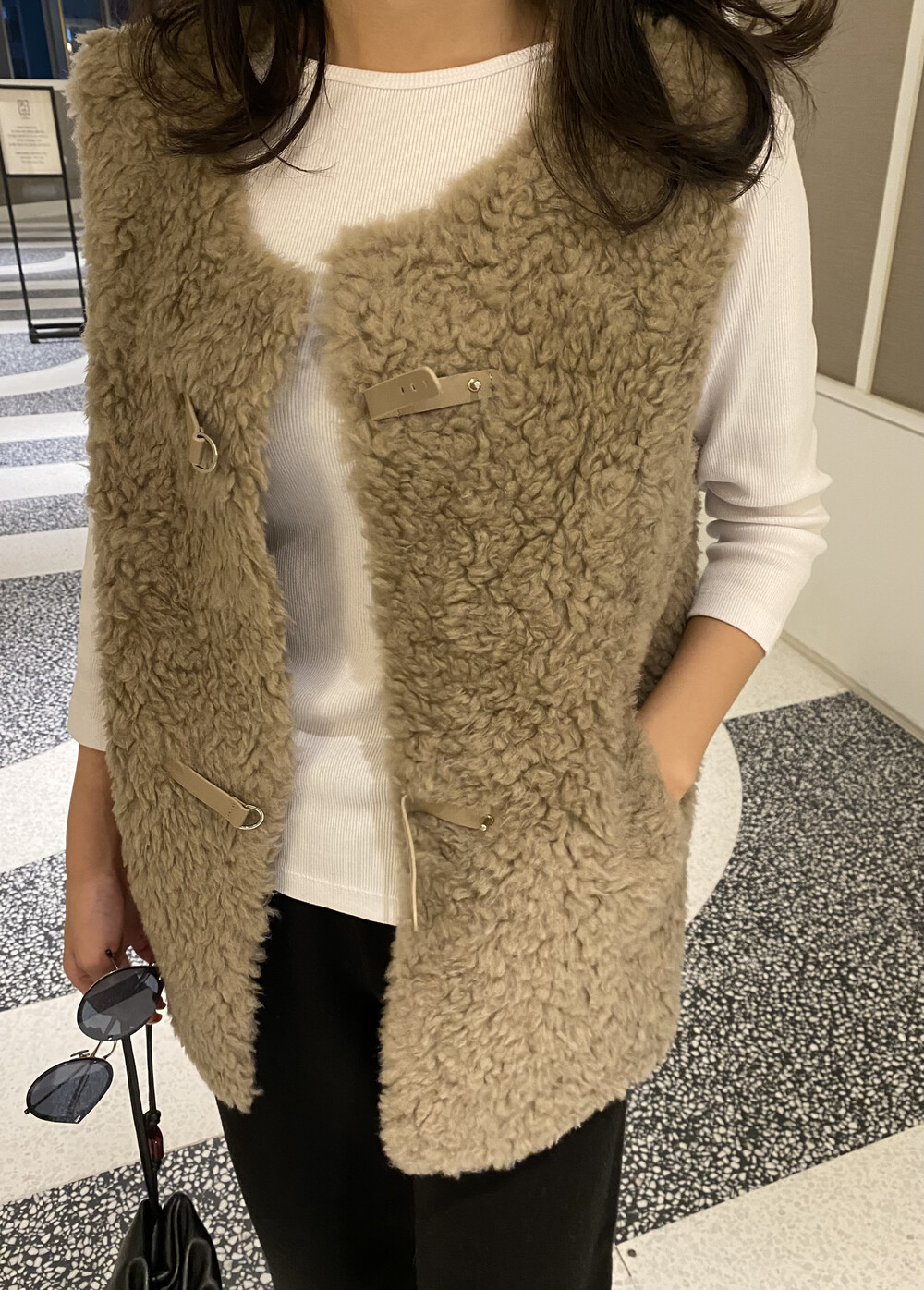 [limited] real boucle vest (2color)