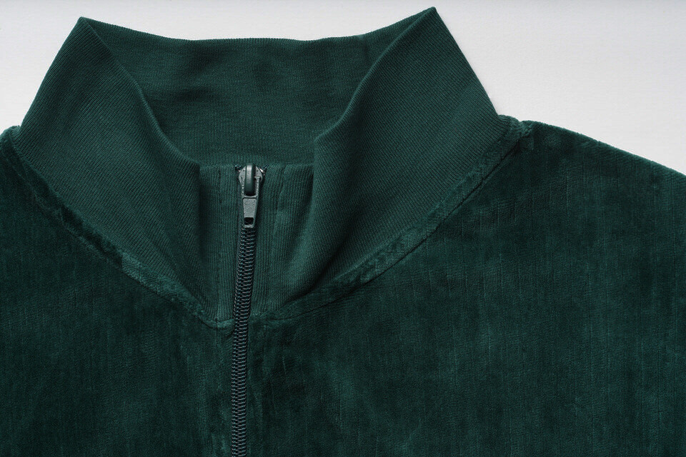 LA PAZ - CONDE - GREEN HALF ZIP UP KNITWEAR