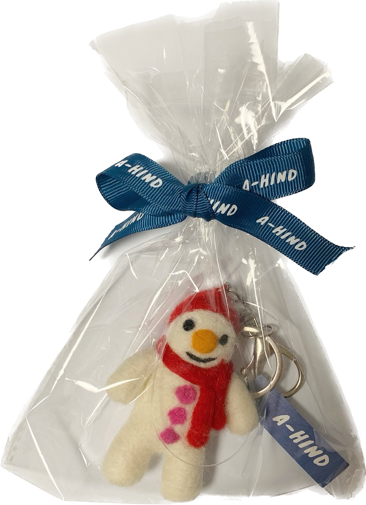 AHIND Snowman Key Ring (Red)