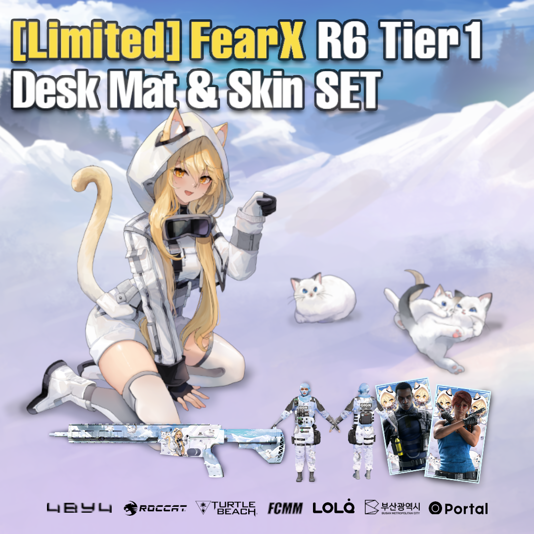 [Limited] FearX R6 Tier1 Desk Mat & Skin SET