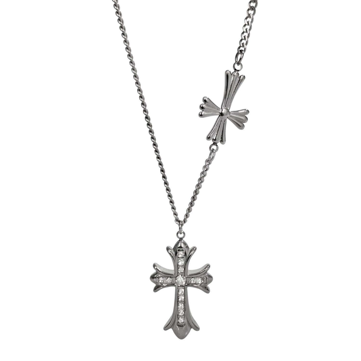 double cross necklace