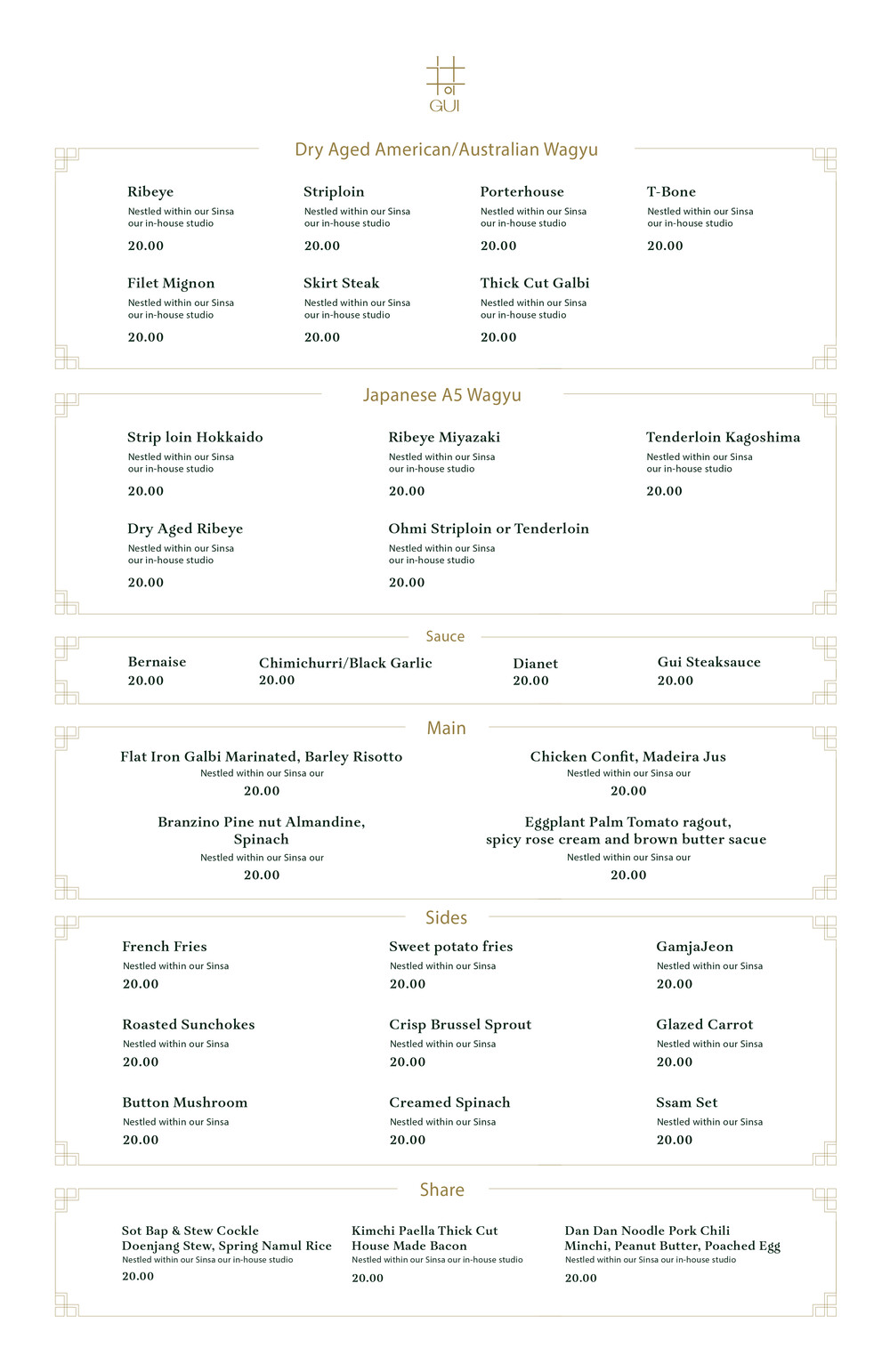 MENU | STEAKHOUSE GUI.nyc