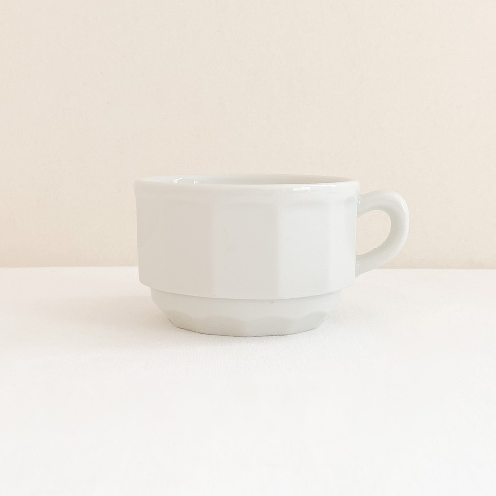 1970s apilco pale white tea cup & saucer