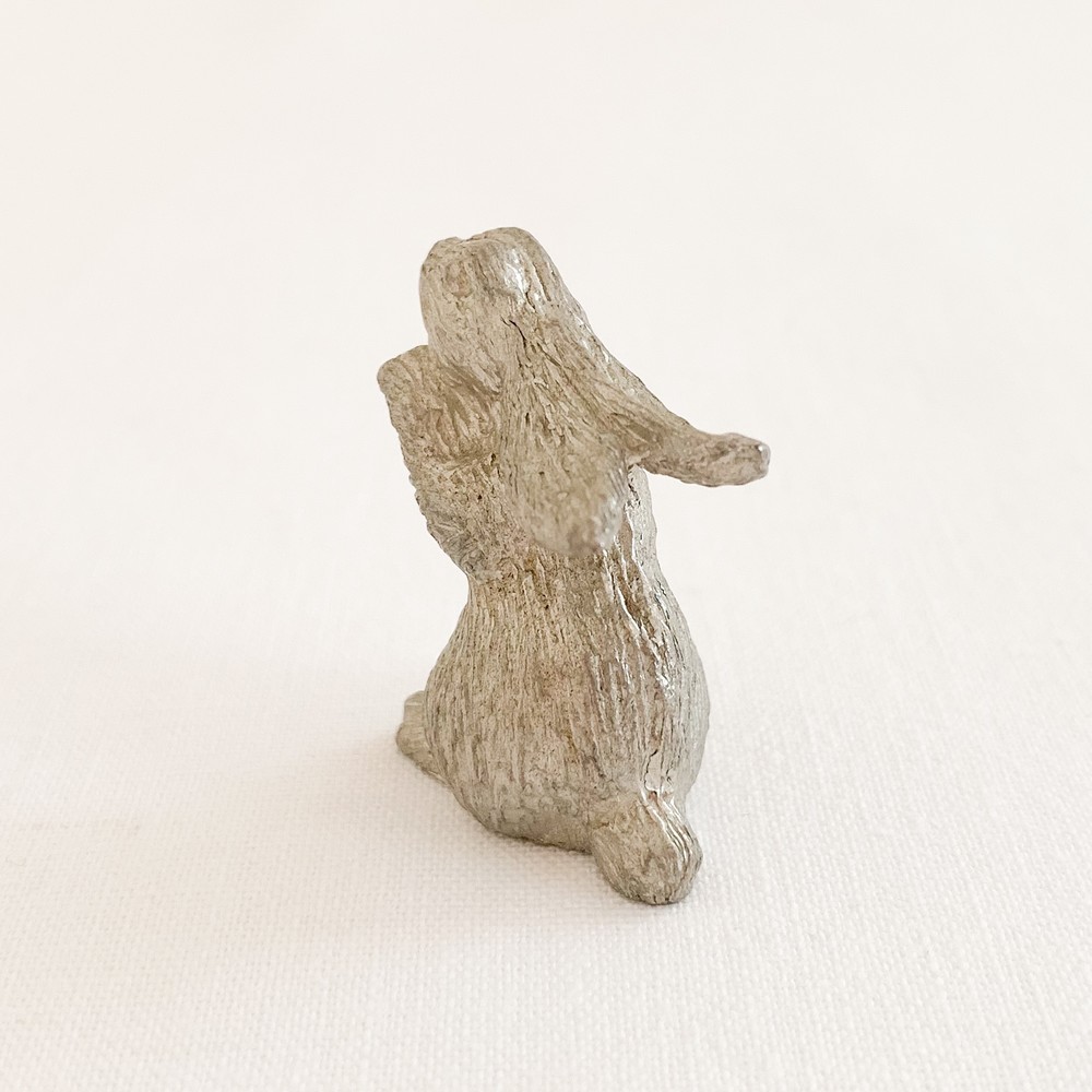 1950s silver rabbit ornament