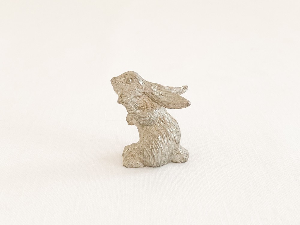 1950s silver rabbit ornament