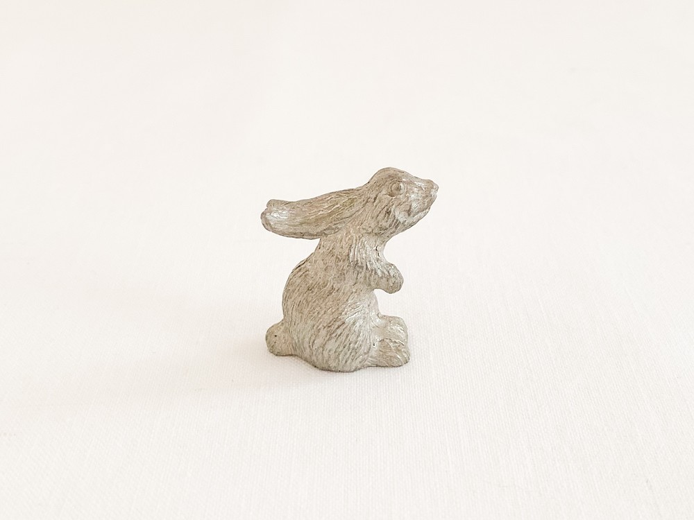 1950s silver rabbit ornament
