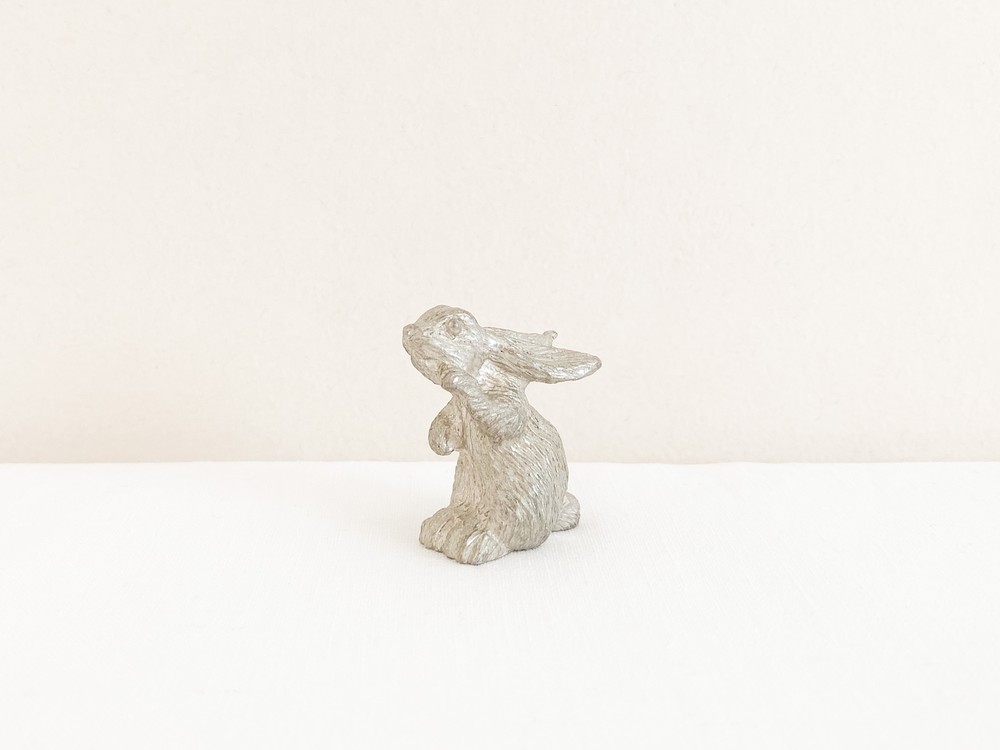 1950s silver rabbit ornament