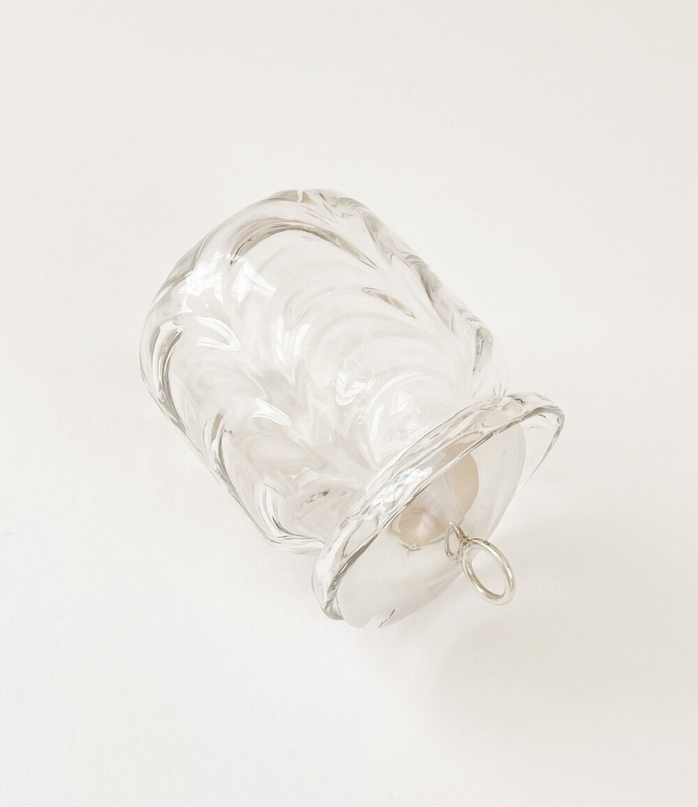 1940s ruffled crystal jam pot