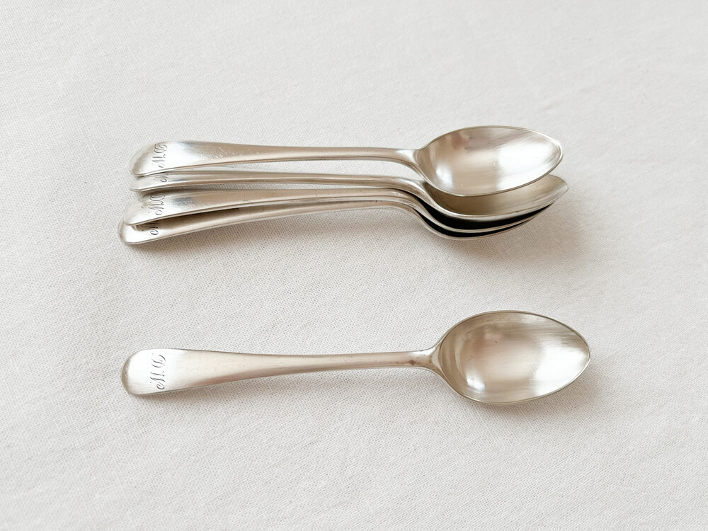 1940s english silver DW icecream spoon