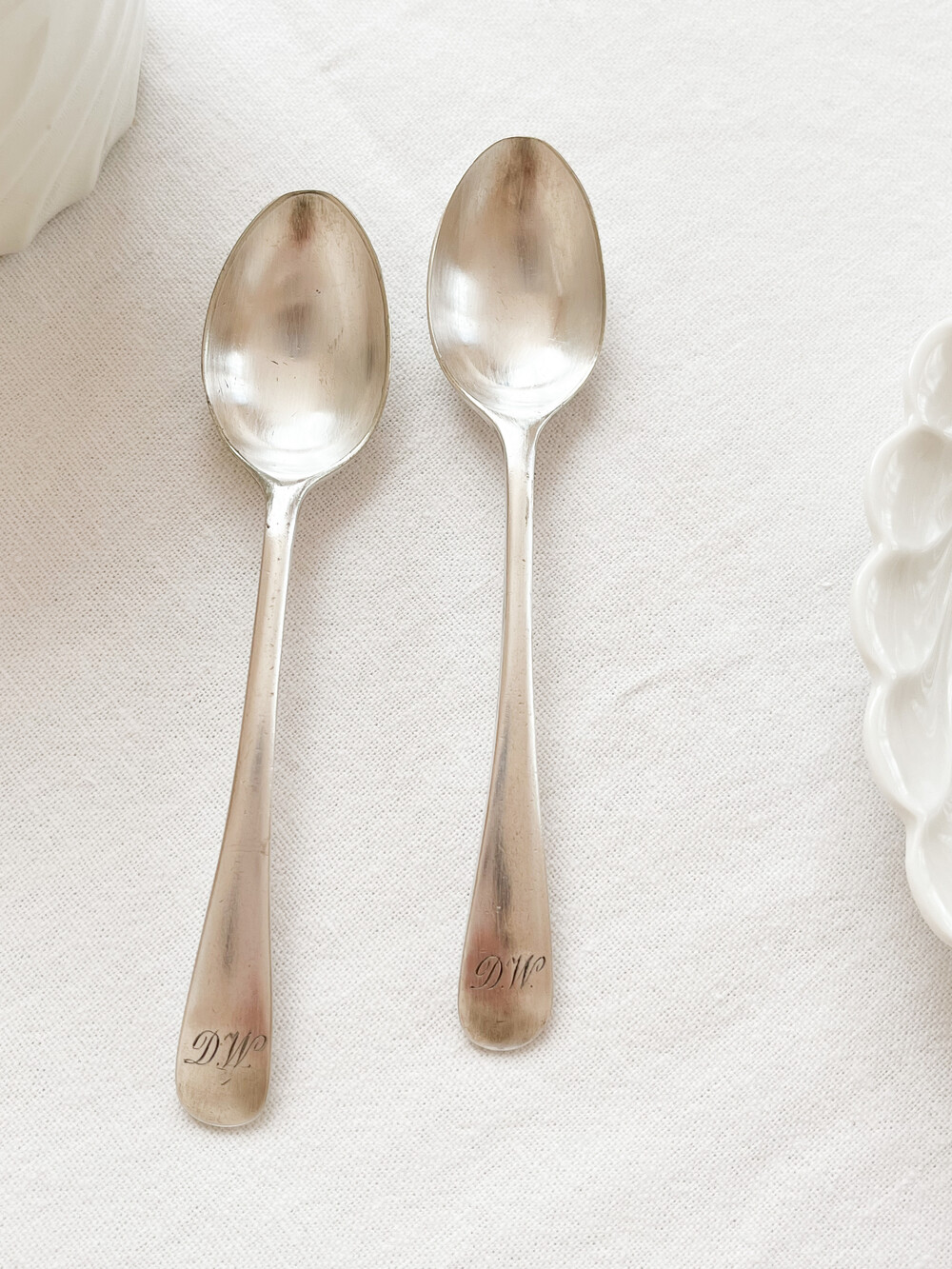 1940s english silver DW icecream spoon