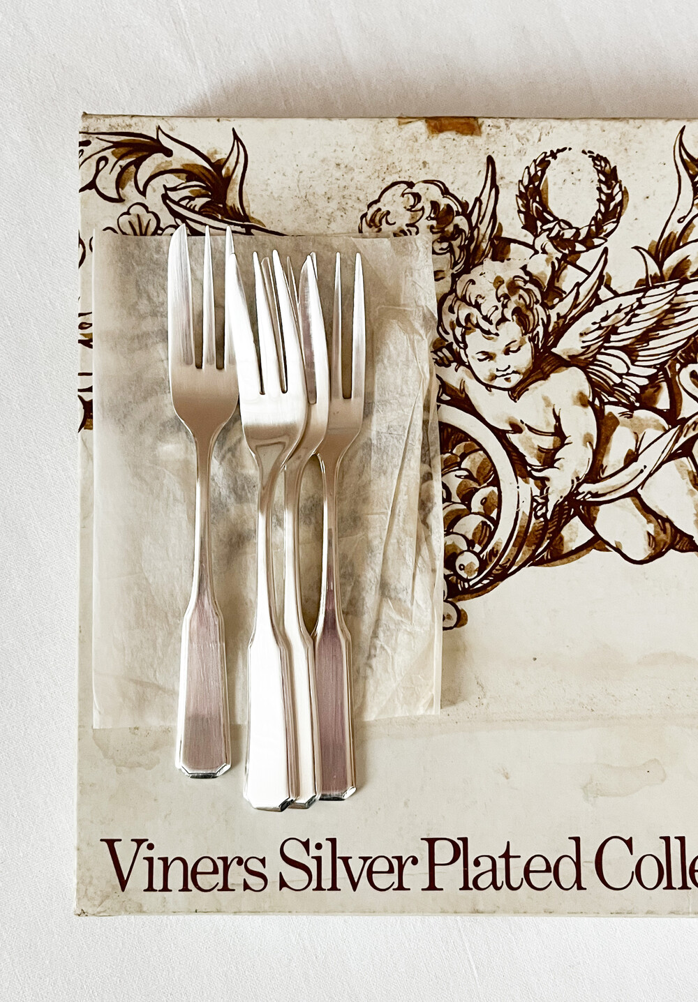 1960s viners silver plated cake fork