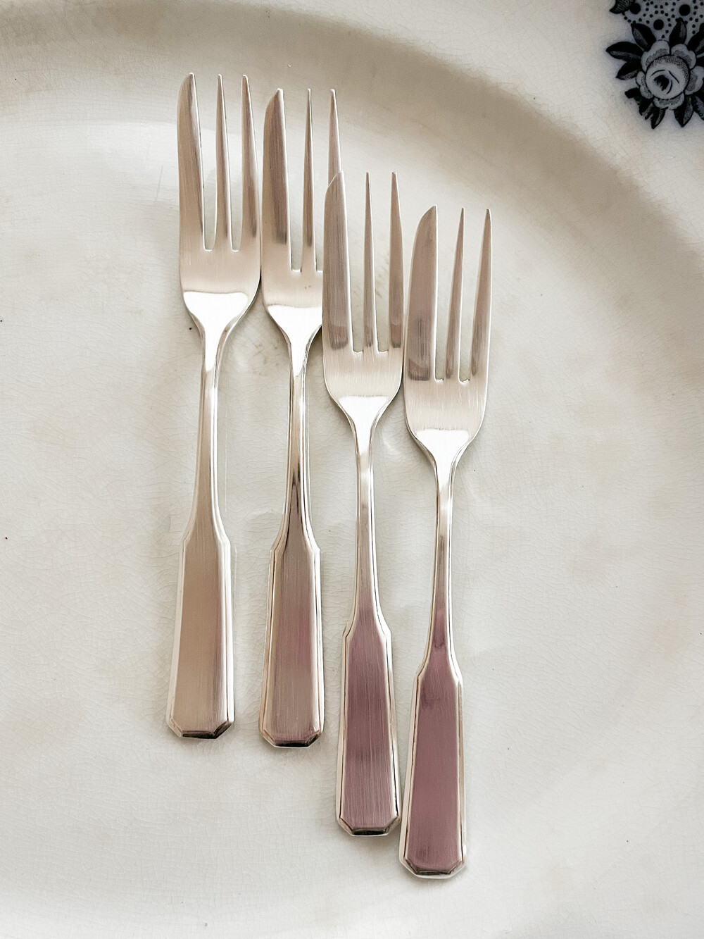 1960s viners silver plated cake fork