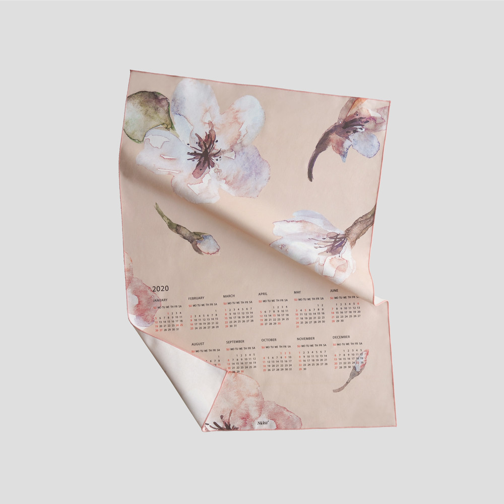 cherryblossom fabric calendar