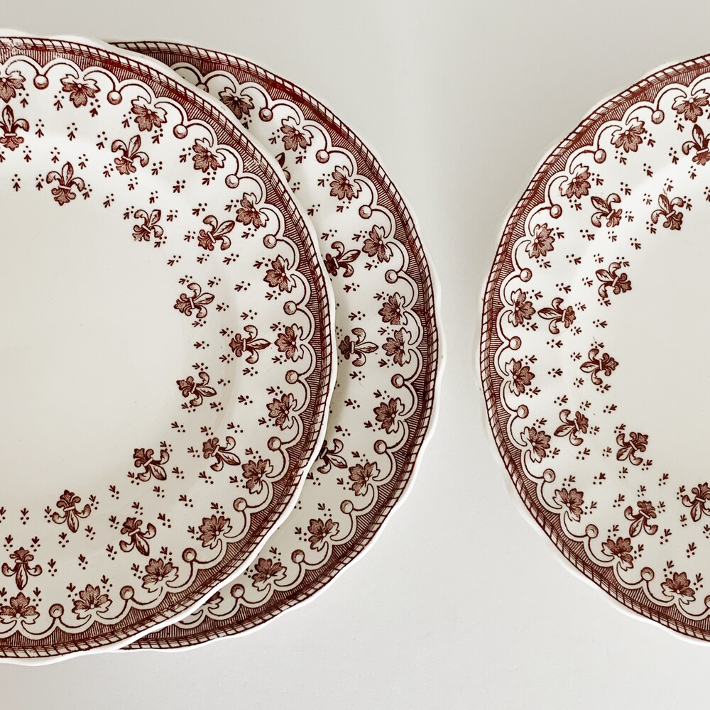 1950s Copeland Spode Brown Fleur bread plate