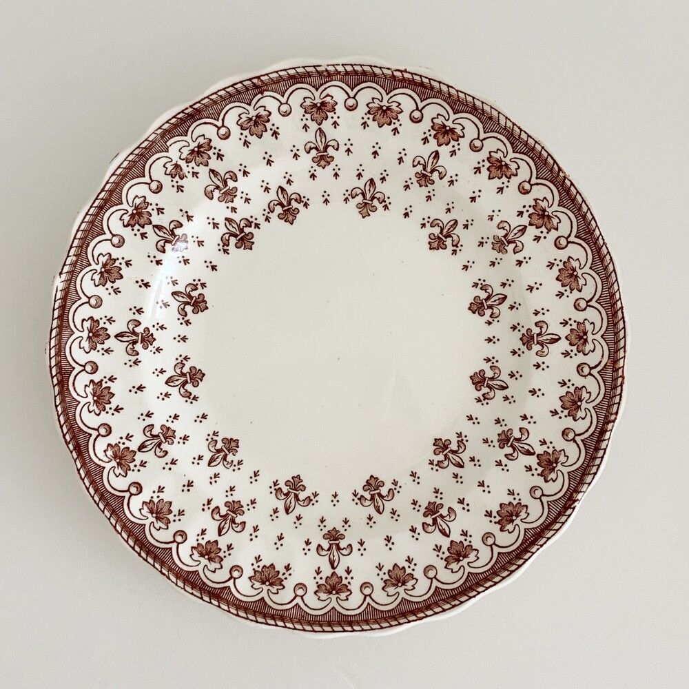 1950s Copeland Spode Brown Fleur bread plate