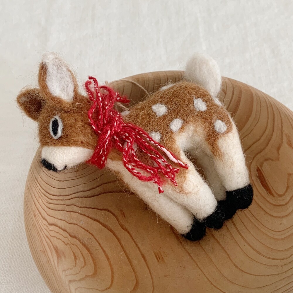 Handmade Needle Felt Bambi ornament