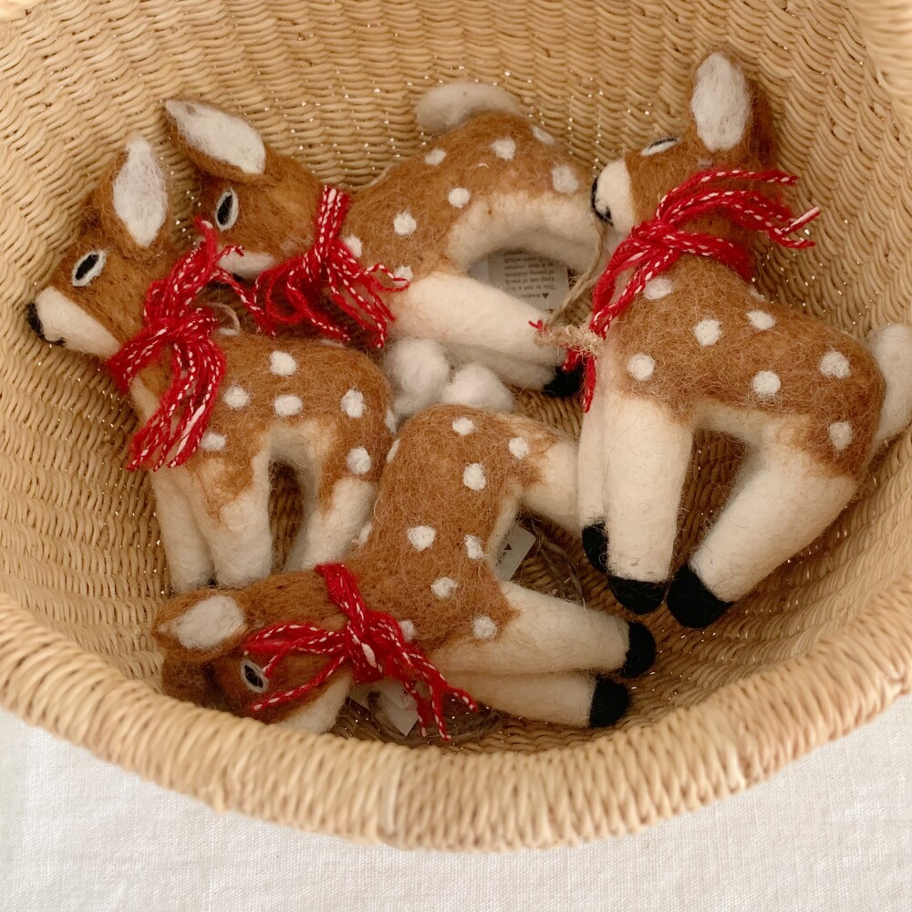 Handmade Needle Felt Bambi ornament