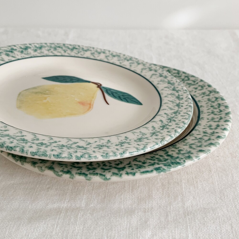 1970s Hartstone pottery fruits salad plate