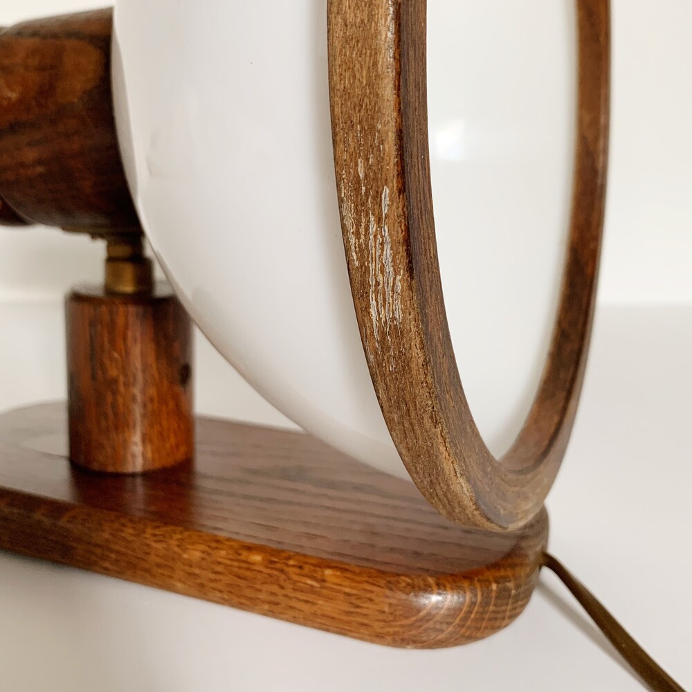 1970s wood steinhauer wall lamp