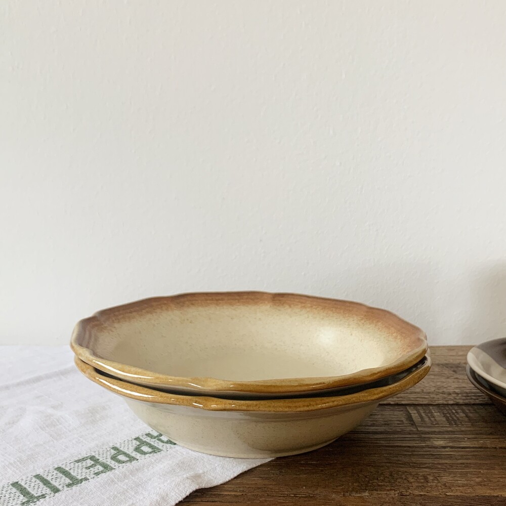 1970s Mikasa stoneware pasta bowl