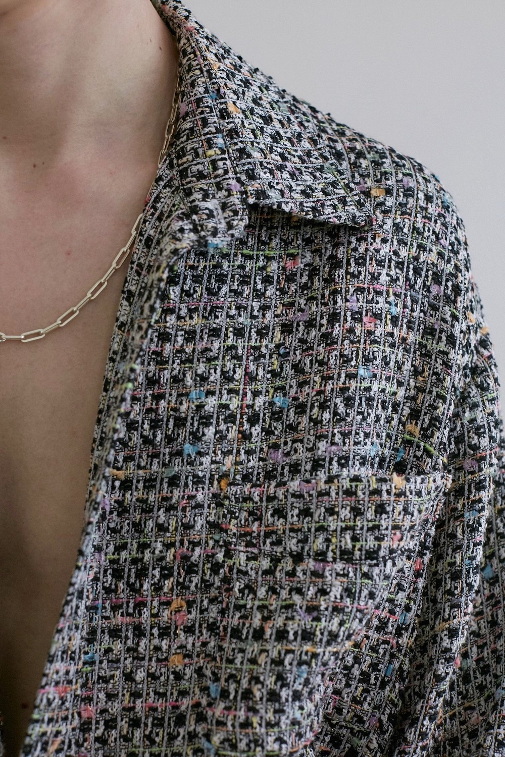 black-multi tweed shirt ( 5차분 )