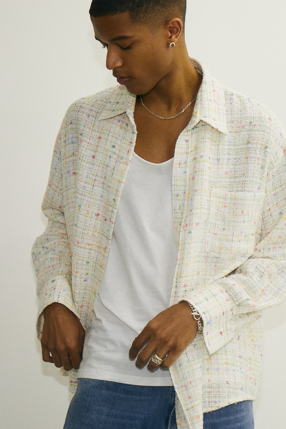 white-multi tweed shirt ( 3차분 )