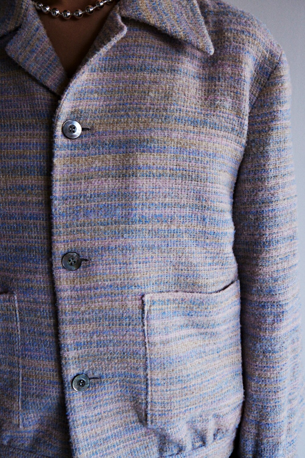 multi-lavender tweed jacket
