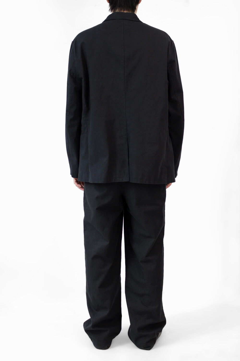 cotton drill jacket - black