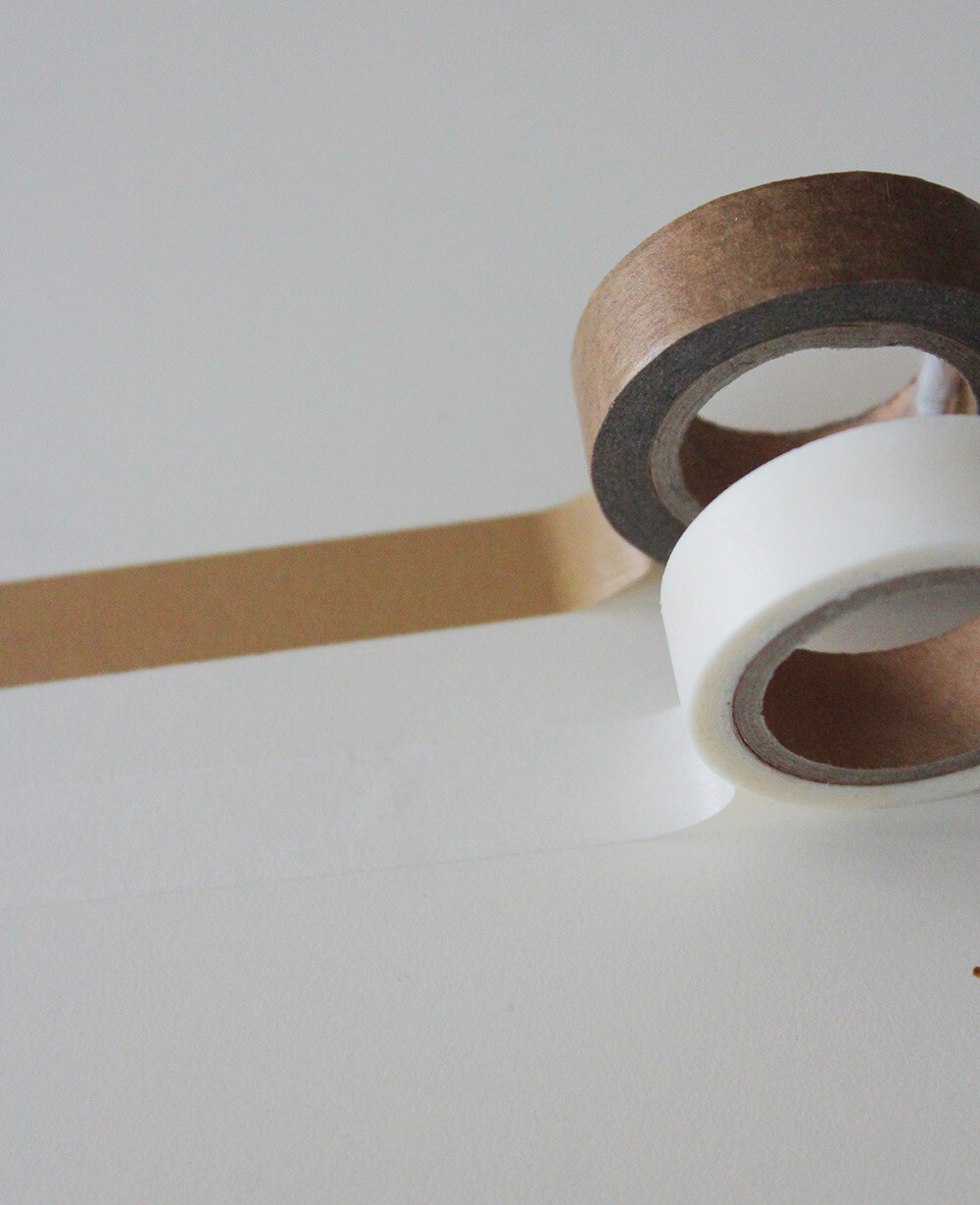 Brown & Ivory masking tape SET