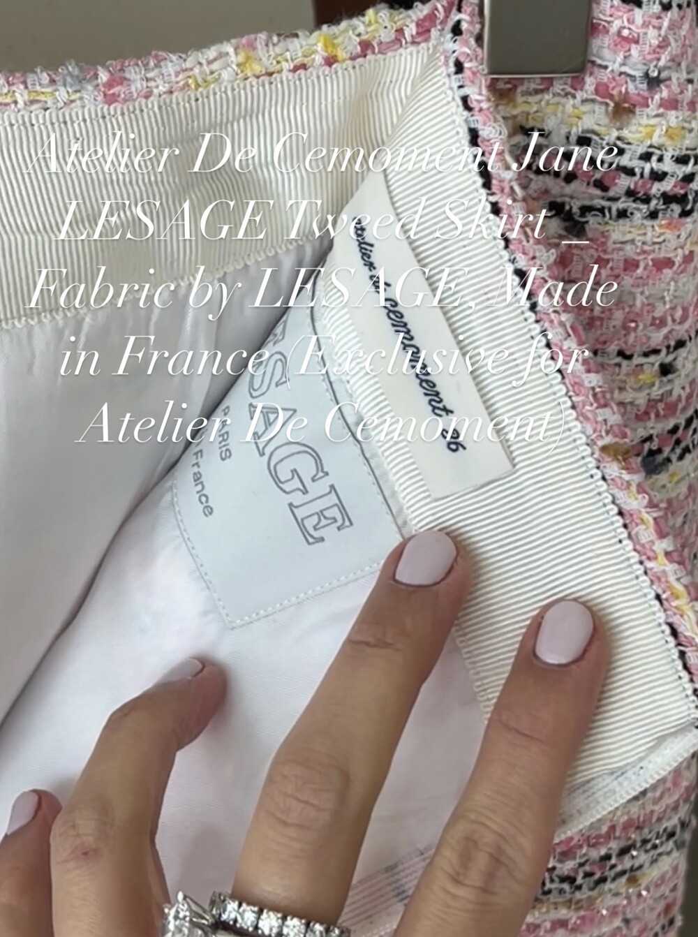 Atelier De Cemoment Jane LESAGE Tweed Skirt _ Fabric by LESAGE, Made in ...