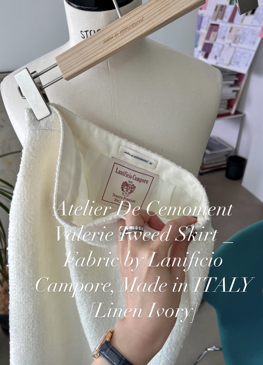 Atelier De Cemoment Valerie Tweed Skirt _ Fabric by Lanificio Campore ...