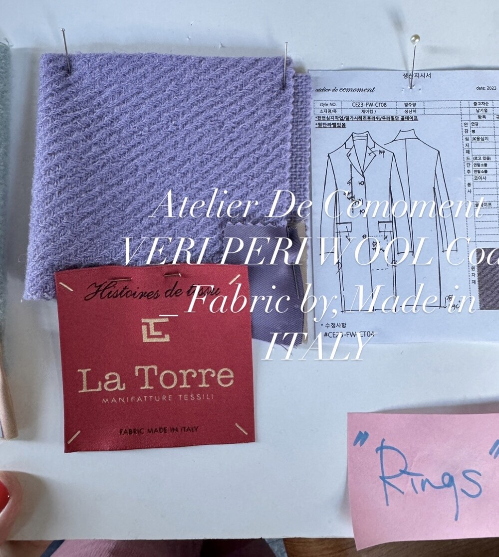 VERI PERI WOOL Coat _ Fabric by, Made in ITALY