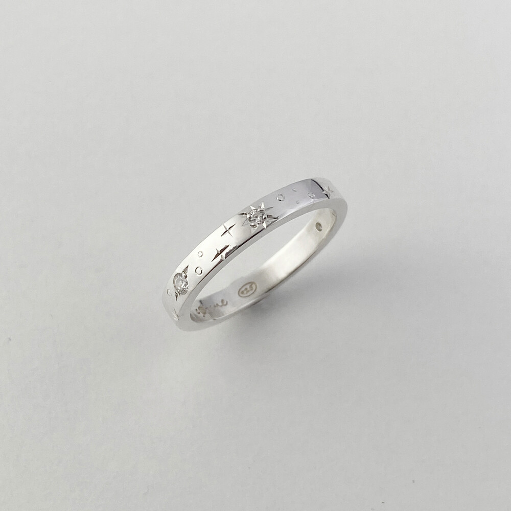 Planet Silver Ring (Flat)_3mm