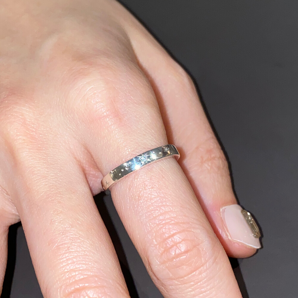 Planet Silver Ring (Flat)_3mm