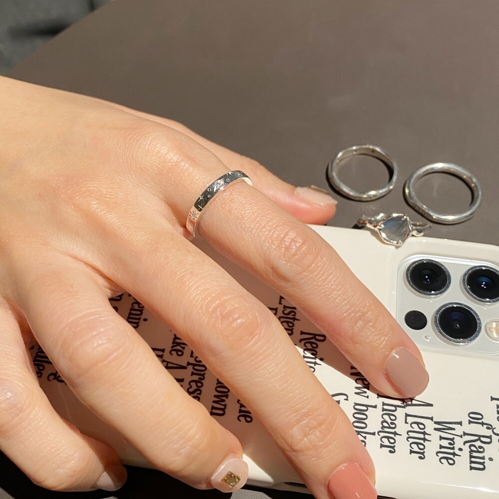 Planet Silver Ring (Flat)_3mm