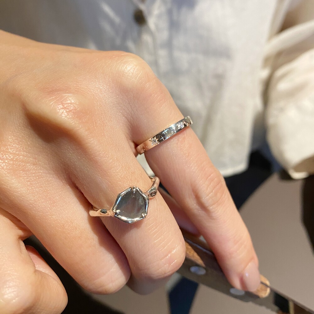 Planet Silver Ring (Flat)_3mm