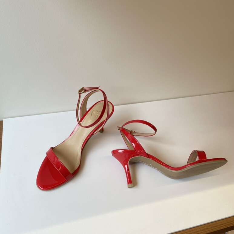 Summer Essential - Bright Red Strap Sandals - (5,6,7,8,9cm)
