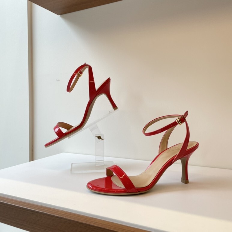 Summer Essential - Bright Red Strap Sandals - (5,6,7,8,9cm)