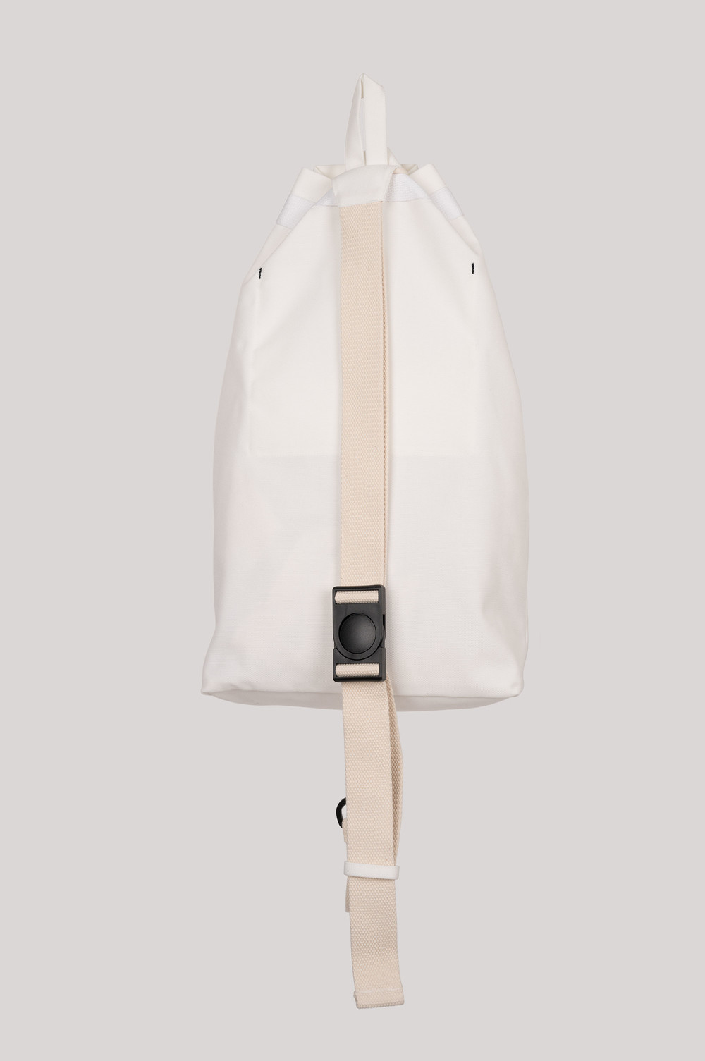 ONE SHOULDER DRAWSTRING BAG - CREAM WHITE