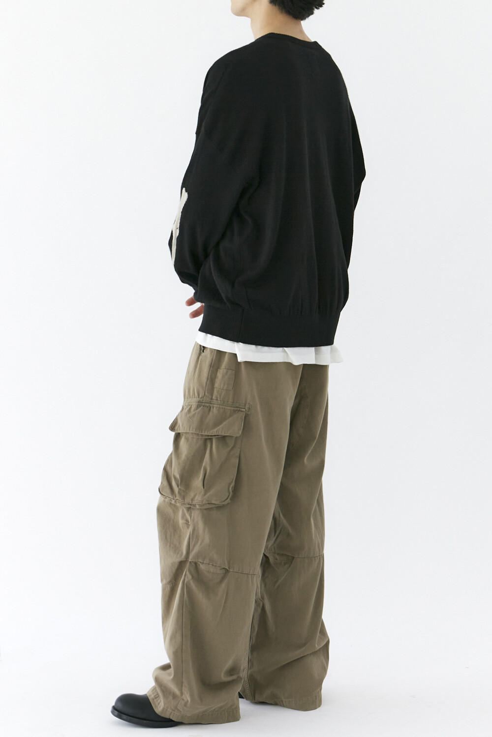 (02.15 PM6:00) belted cargo pants 1.2v - deep beige