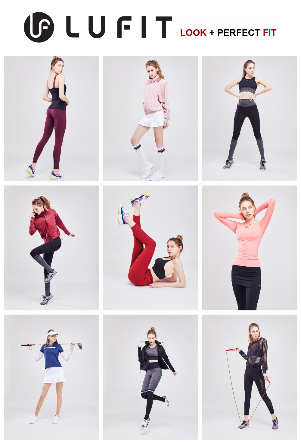 [LUFIT SET.01]에브리데이크롭티셔츠+1인치"레깅스