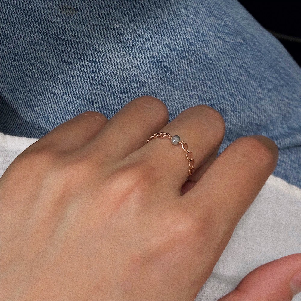 14k Grey rough Diamond Chain