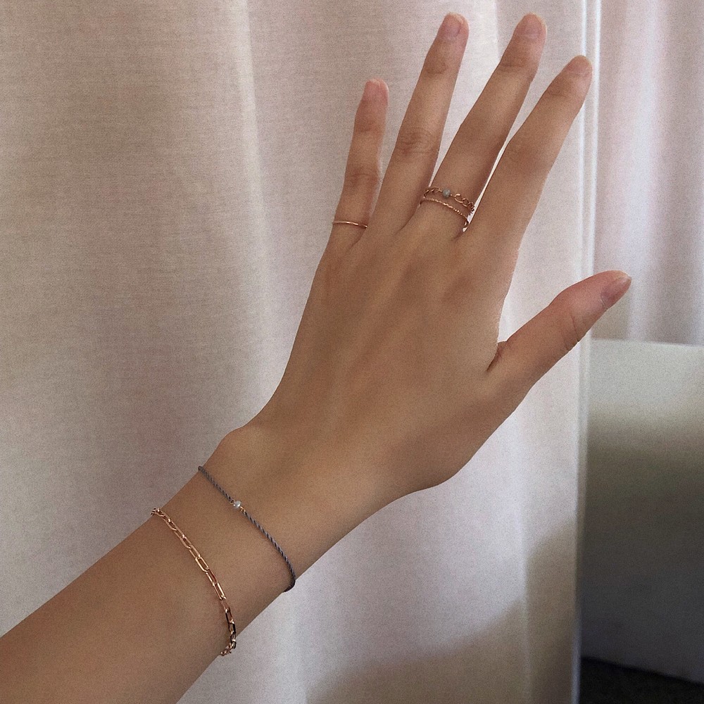 14k Grey rough Diamond Chain