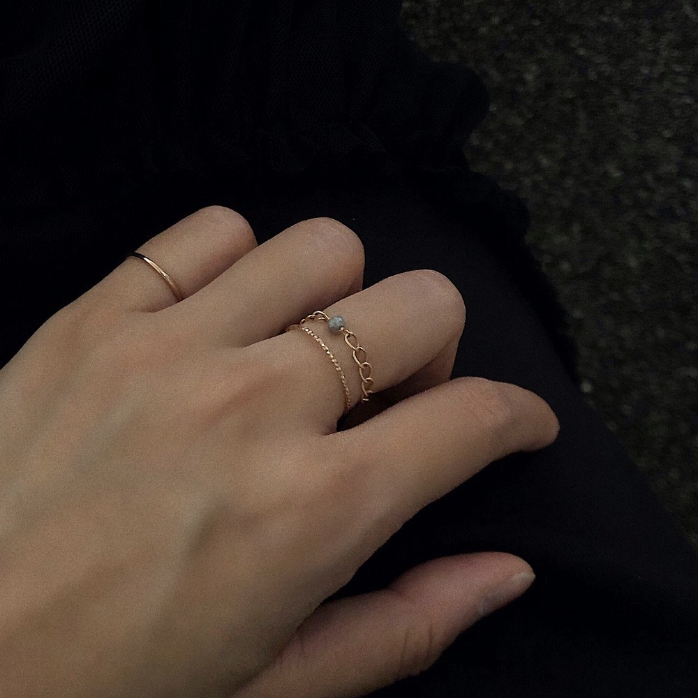 14k Grey rough Diamond Chain