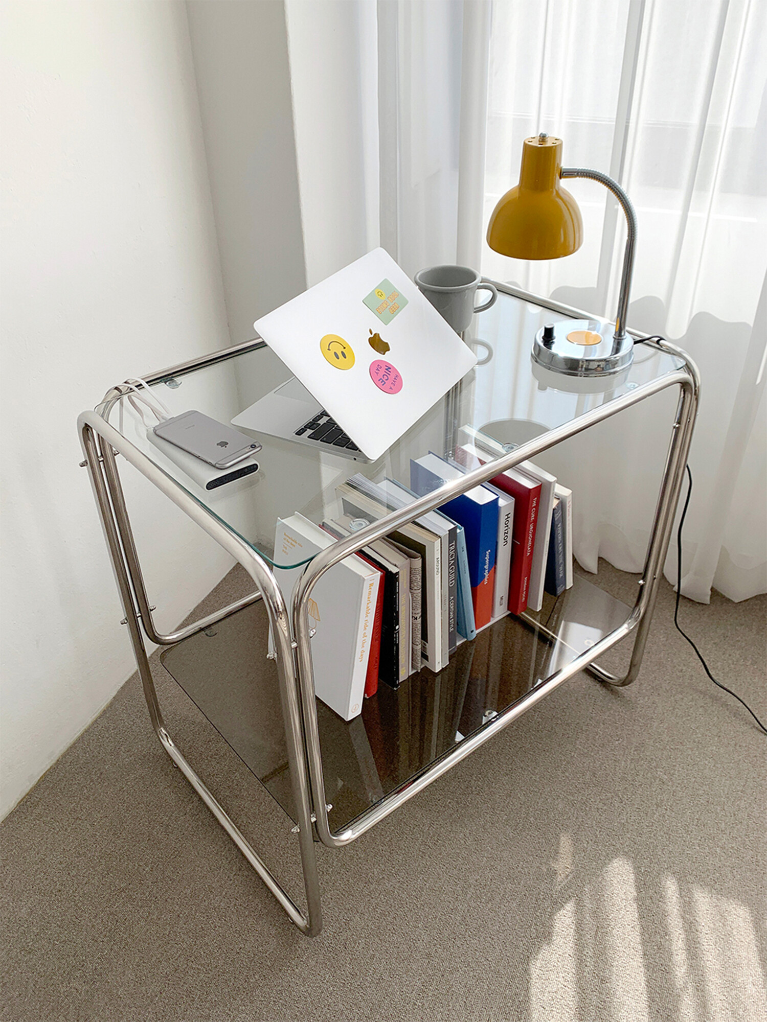 Stainless 2-tier table (스테인레스 2단 테이블)